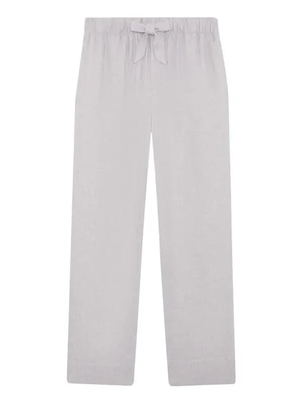 Frescobol Carioca Oscar Linen & Cotton Drawstring Trousers - Light Grey