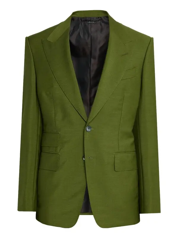 TOM FORD Wool Peak Lapel Single-breasted Sport Coat - Grass