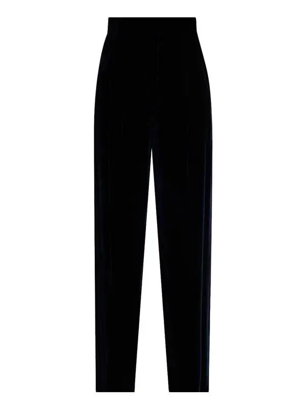 Giorgio Armani Relaxed Velvet Trousers - Blue