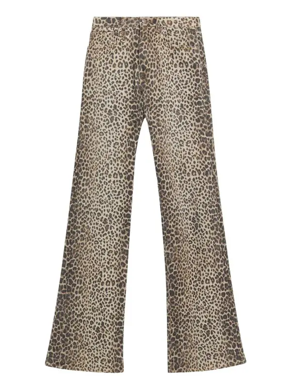 R13 Jane Wide-leg Jeans - Leopard