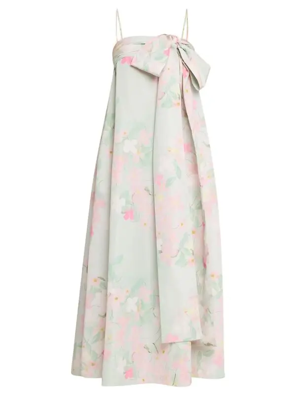 Bernadette Bailey Bow Babydoll Midi Dress - Clematis Multi
