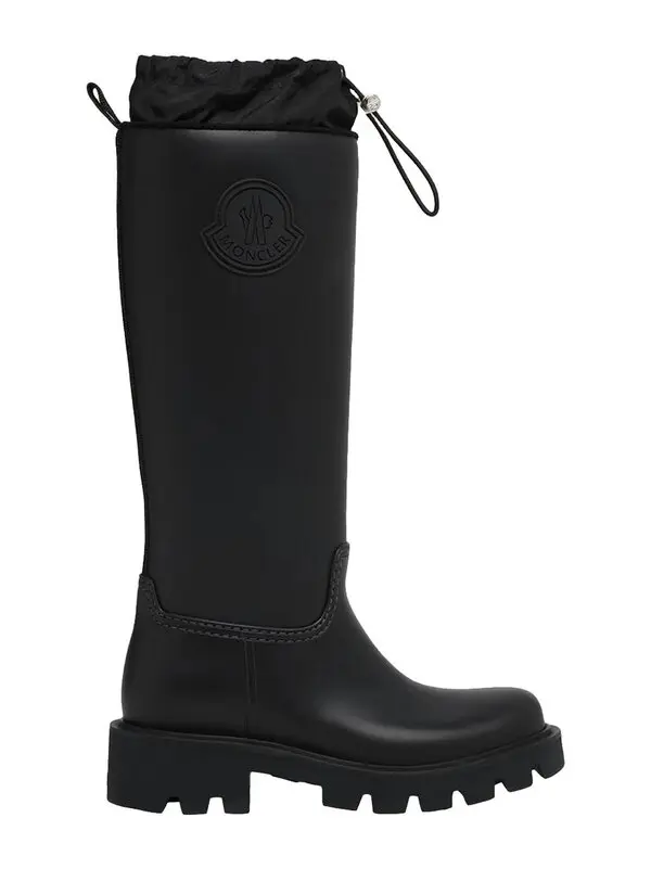 Moncler Kickstream High Waterproof Rain Boots - Black