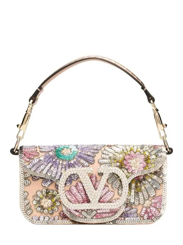 Valentino Garavani Small Crystal Vlogo Sequin Burst Shoulder Bag - Multi