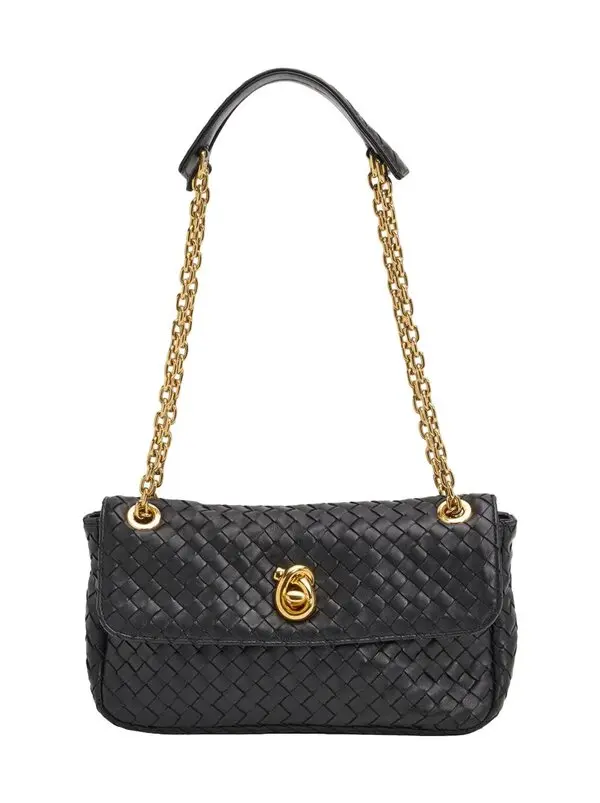 Bottega Veneta Madison Small Leather Shoulder Bag - Black