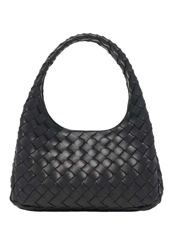 Bottega Veneta Baby Campana Leather Top Handle Bag - Black