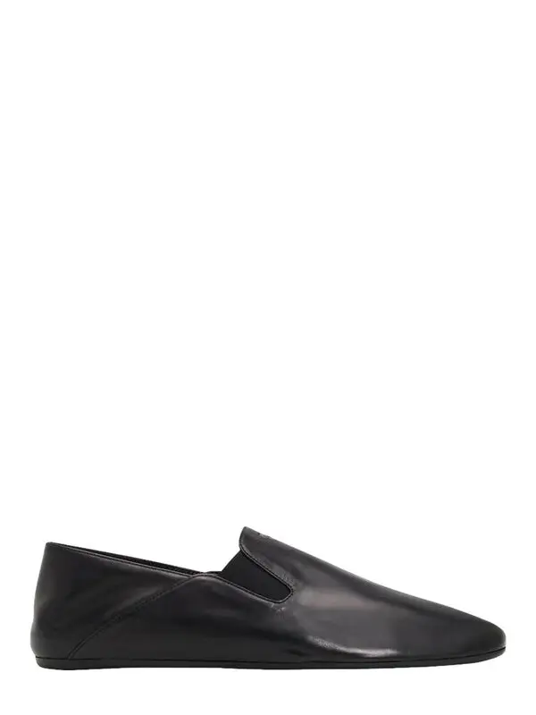 Prada Leather Slip-on Loafers - Black