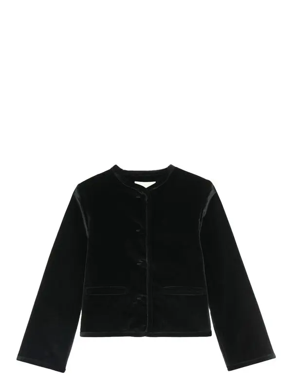 LIBEROWE Cora Velvet Single-breasted Jacket - Black