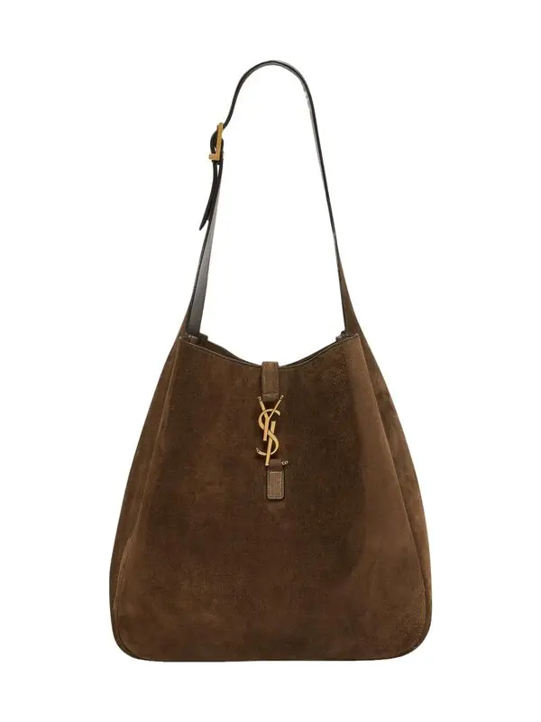 Saint Laurent Le 5 À 7 Large Shoulder Bag In Suede - Thyme