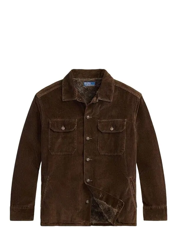 Polo Ralph Lauren Classic Fit Corduroy Utility Shirt - Brown