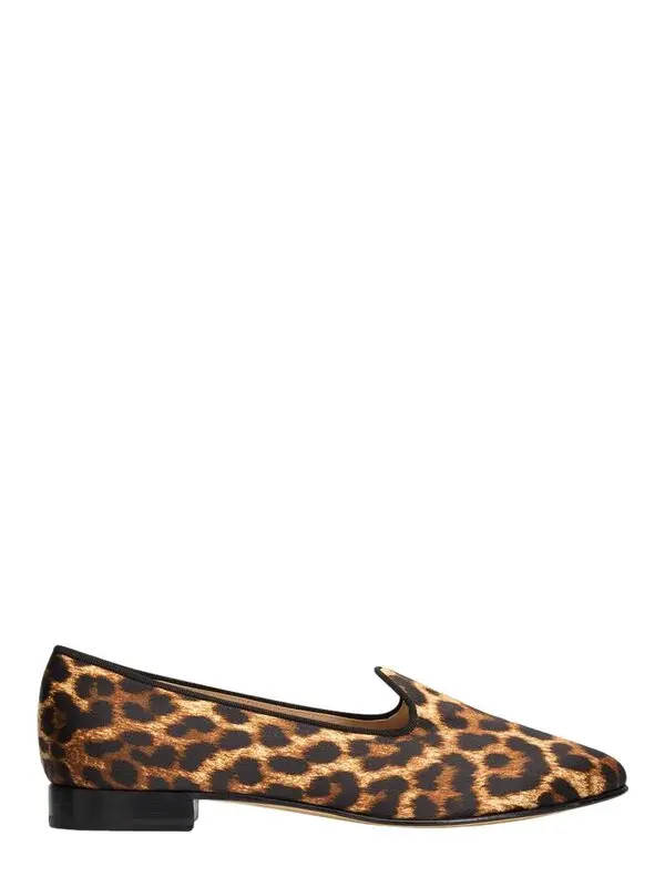 VIBI VENEZIA Print Silk Loafers - Leopard