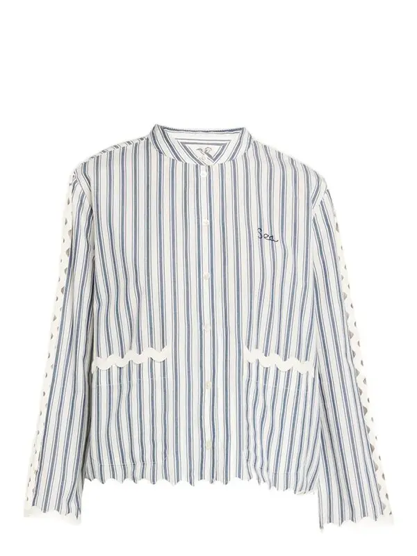 Sea Richa Stripe Long-sleeve Cotton Top - Multi