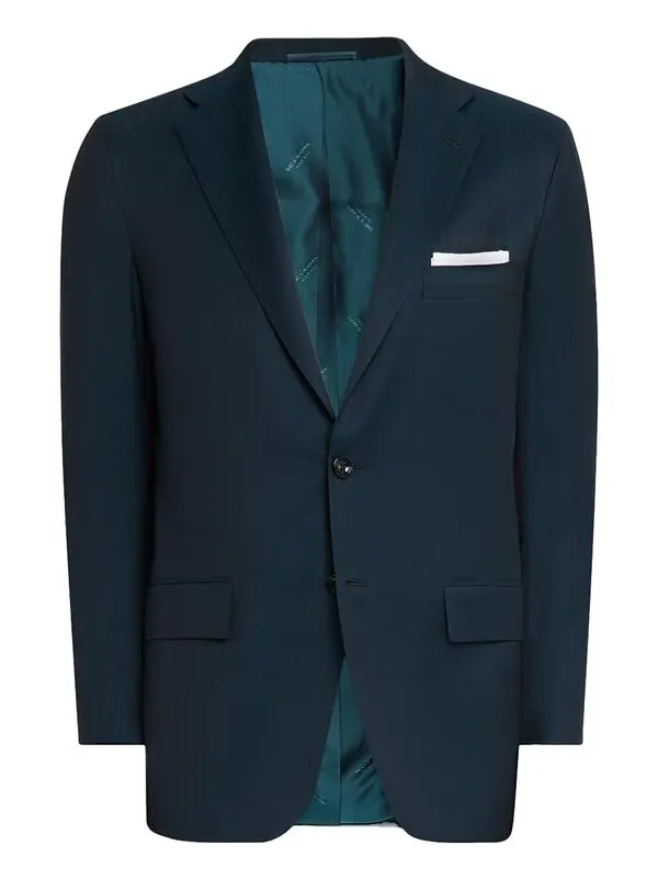 Kiton Wool Micro-herringbone Two-piece Suit - Emerald