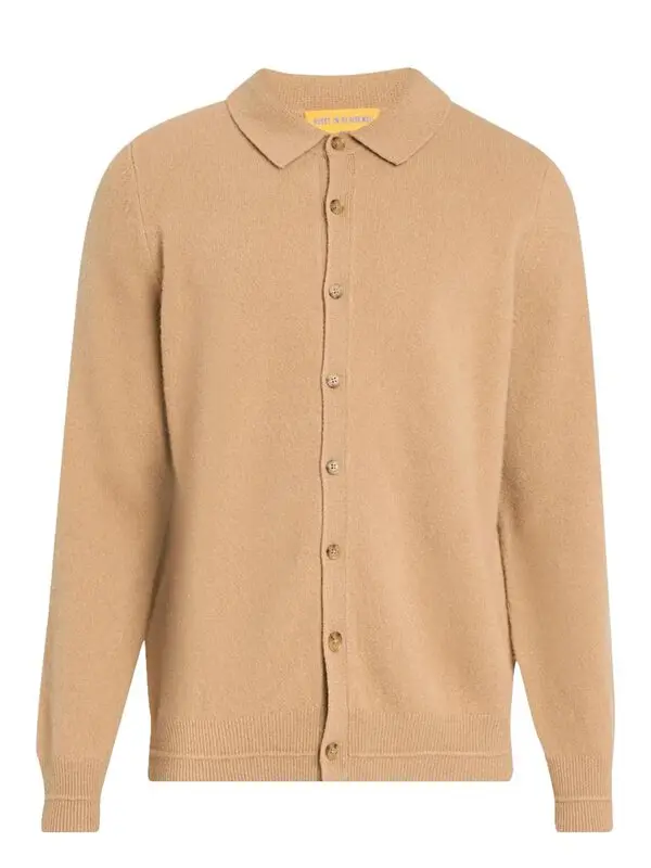 Guest In Residence Solid Cashmere & Wool Shirt - Camel