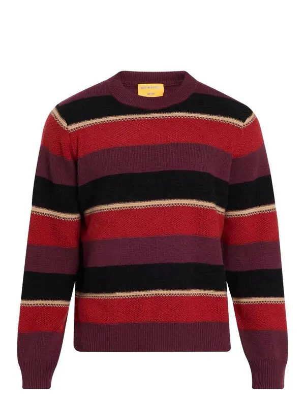 Guest In Residence Striped Cashmere Sweater - Fig Combo