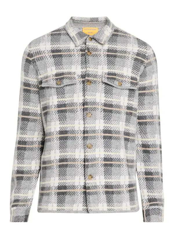 Guest In Residence Plaid Cashmere Shirt - Grey Multi