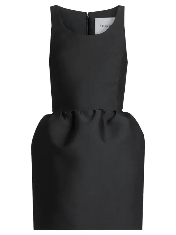 Balenciaga Bell Sleeveless Mini Dress - Black