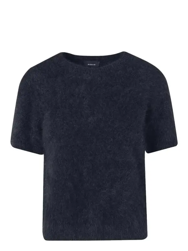 Akris Cloud Cashmere Knit Pullover Top - Charcoal