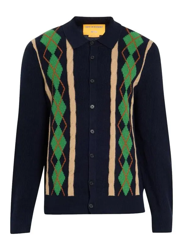 Guest In Residence Argyle Cashmere Shirt - Red