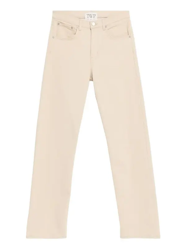 TWP Kent Cotton-blend Straight-leg Jeans - Bone