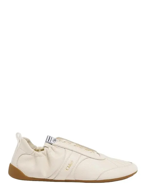 Chloé Kick Leather Low-top Sneakers - Eggshell