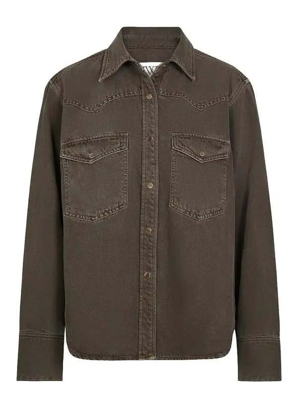 TWP Yellowstone Cotton Denim Shirt - Slate