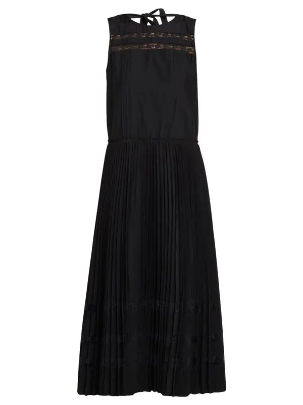 3.1 Phillip Lim Pleated A-line Midi Dress - Black