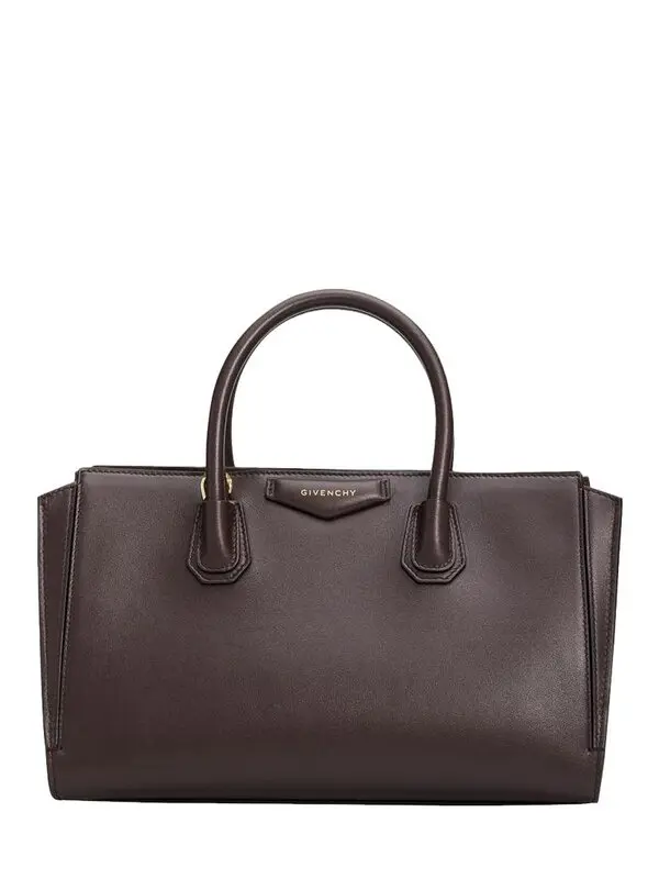 Givenchy Antigona Top-handle Bag In Leather - Chocolate