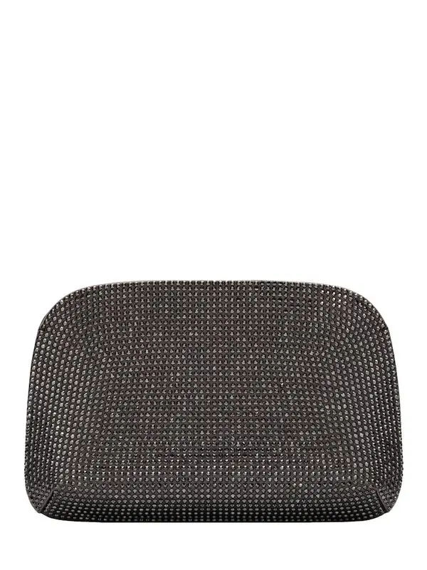 Giorgio Armani Crystal Satin Clutch Bag - Anthracite