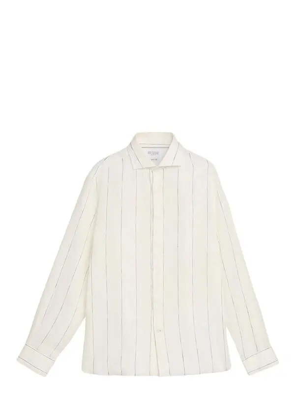 Brunello Cucinelli Cotton Wide Stripe Button-down Shirt - Light