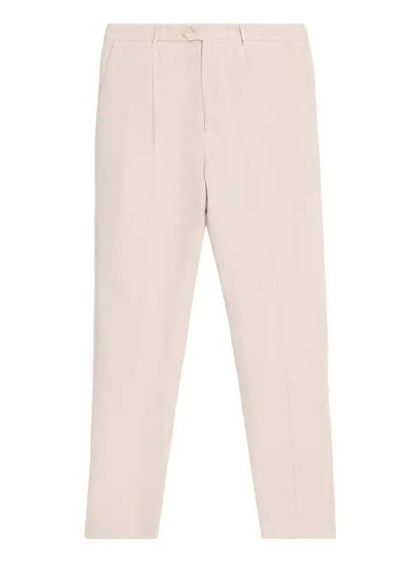 Brunello Cucinelli Wool Straight-leg Pleated Pants - Brown Multi