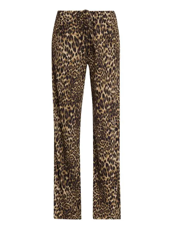 NILI LOTAN Adriel Lounge Pants - Leopard