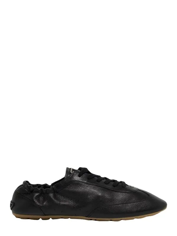 Saint Laurent Lewis Grained Leather Sneakers - Nero