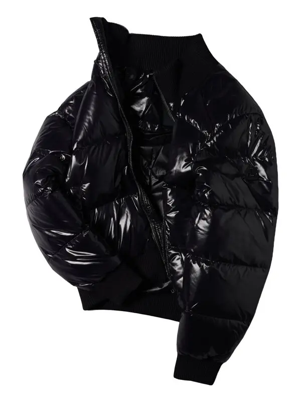 Moose Knuckles Puffer Bomber Jacket - Black