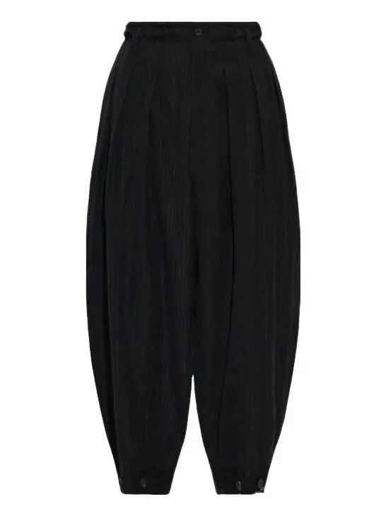 Yohji Yamamoto Loose-fitting Casual Trousers - Black