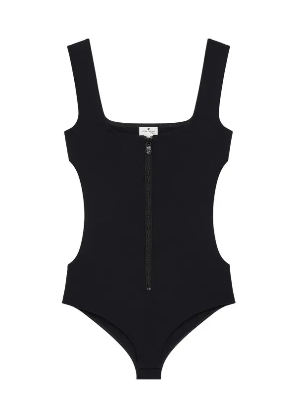 COURREGES Courrèges Zip-up Sleeveless Bodysuit - Onyx
