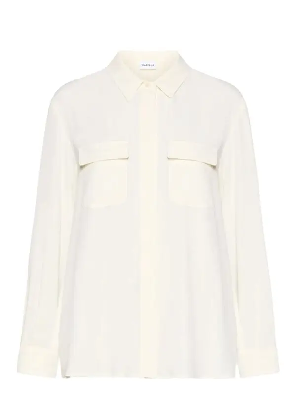 Marella Long-sleeve Button-up Shirt - White
