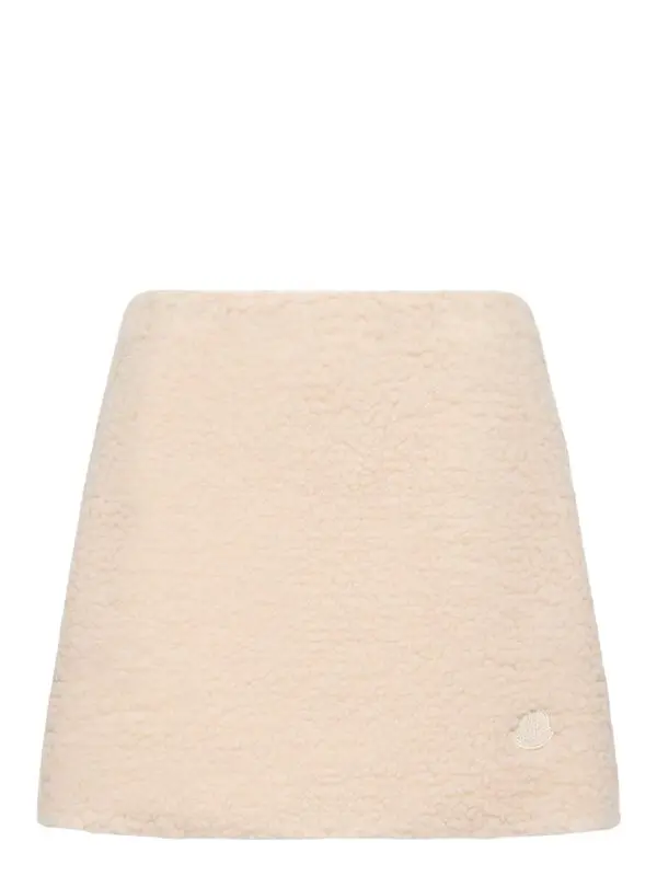 Moncler Teddy Mini Skirt - Ivory White