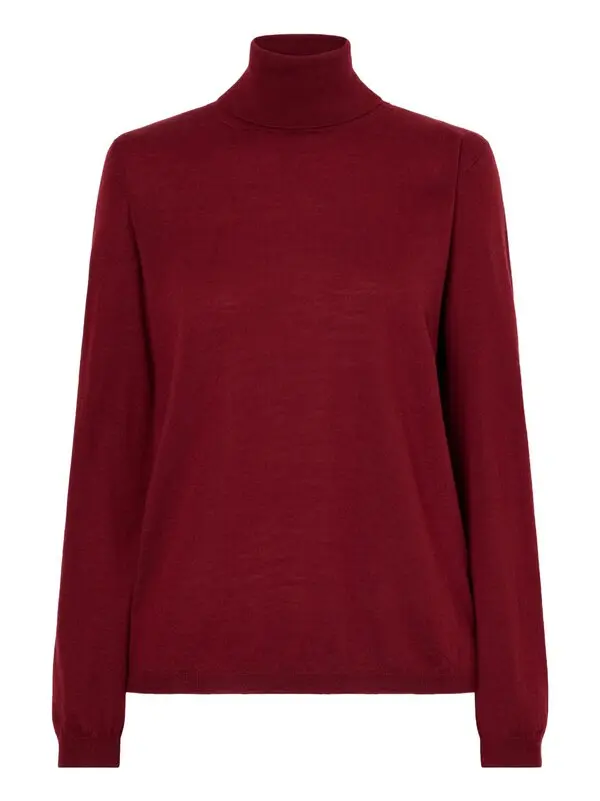 Giuliva Heritage Wool Turtleneck Sweater - Red