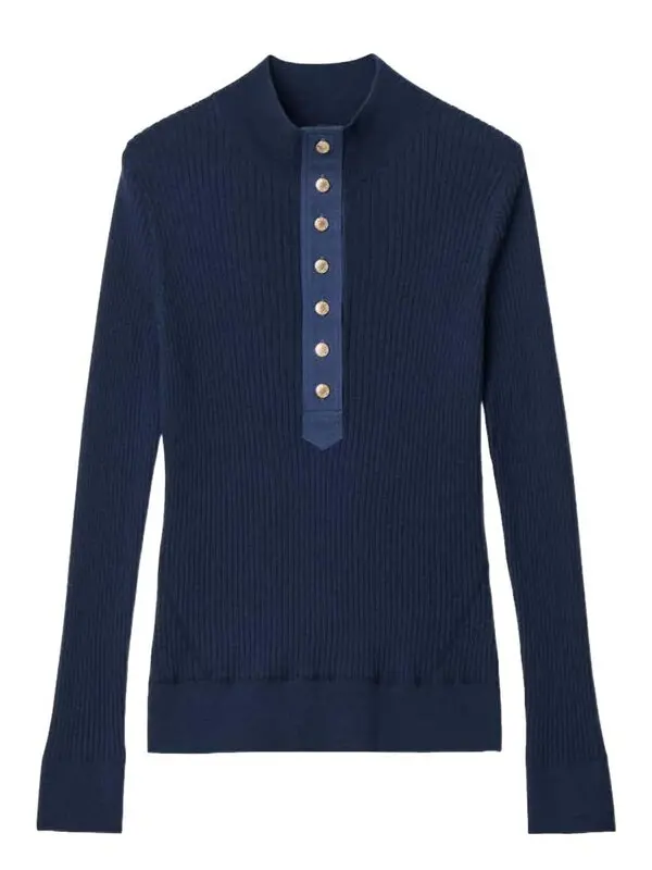 Rag & Bone Ribbed Knit Top - Navy