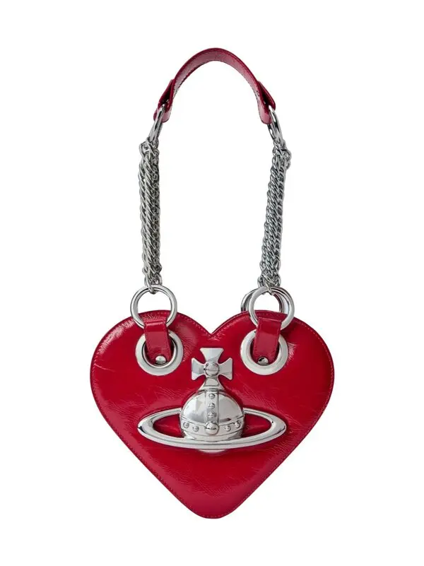 VIVIENNE WESTWOOD Juliet Heart Chain Shoulder Bag - Red