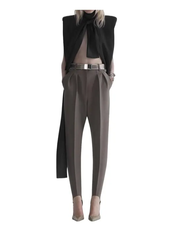 MUGLER Draped Top - Black