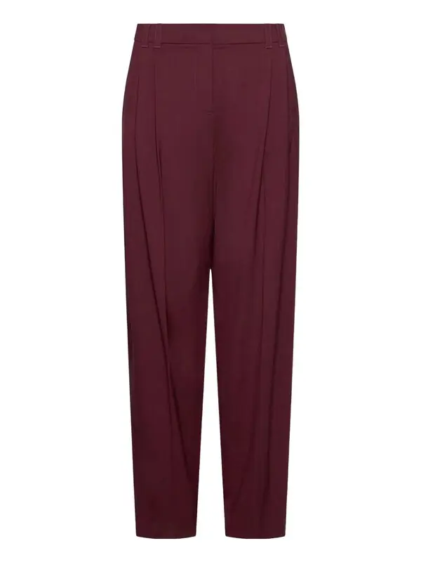 Marella High-waisted Casual Trousers - Red