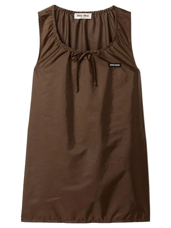Miu Miu Technical Fabric Mini-dress - Ebony