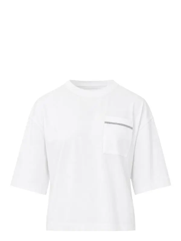 Brunello Cucinelli Monili-trim T-shirt - White