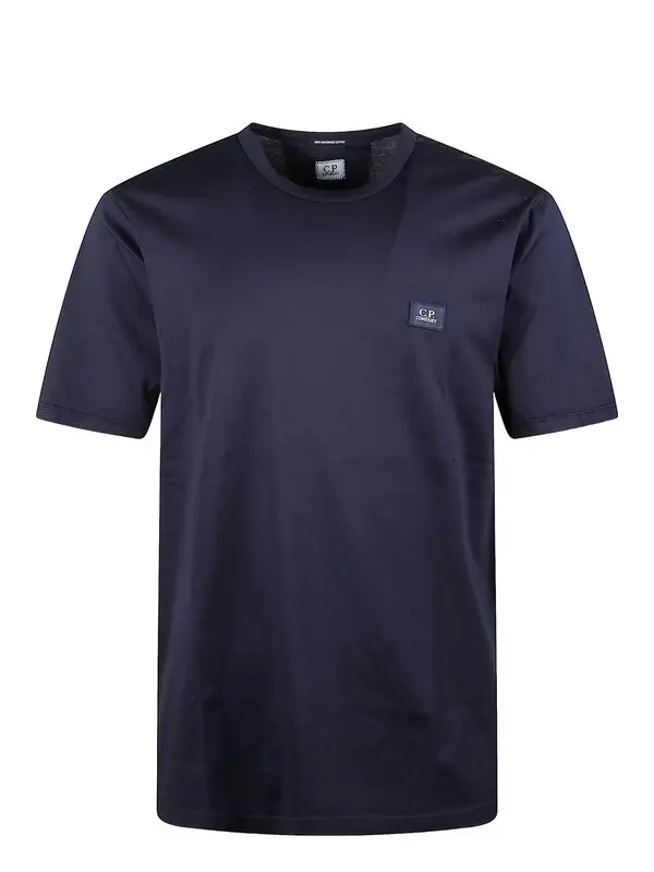 C.P. COMPANY Logo Patch Crewneck T-shirt - Blue