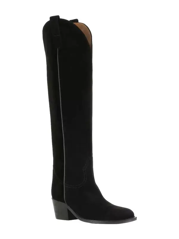 SALLE DE MODE Suede Boots - Black
