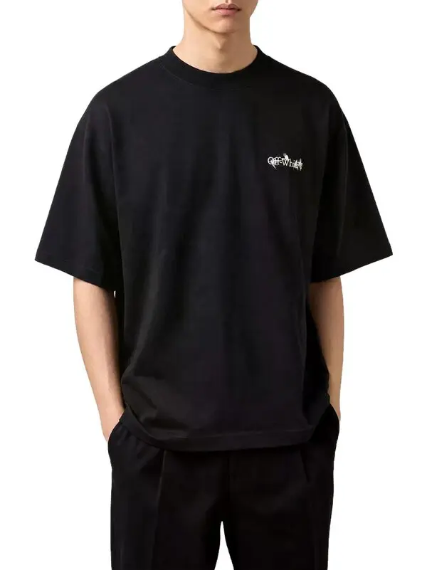 Off-White Arrows-print Cotton T-shirt - Black