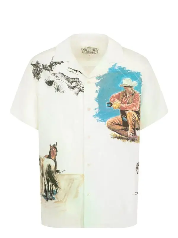 ONE OF THESE DAYS El Capitan Graphic-print Camp Shirt - Neutrals