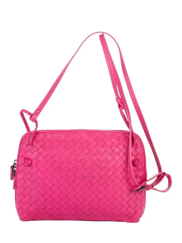 Bottega Veneta Nodini Intrecciato Shoulder Bag - Pink