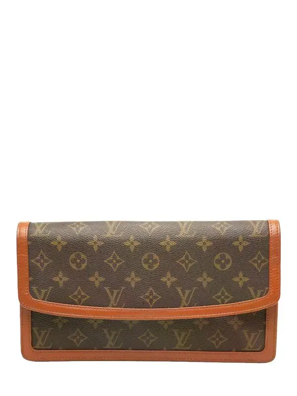 LOUIS VUITTON 1994 Monogram Pochette Dame Gm Clutch Bag - Brown